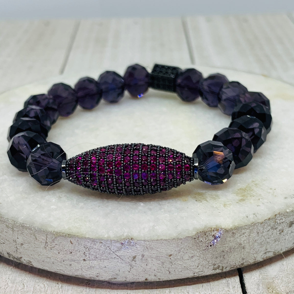 Hot Pink Oval Bracelet – ZassyBeads